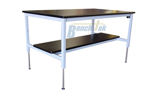Adjustable Height Double Sided Cleanroom Workbench | Bench-Tek Solutions